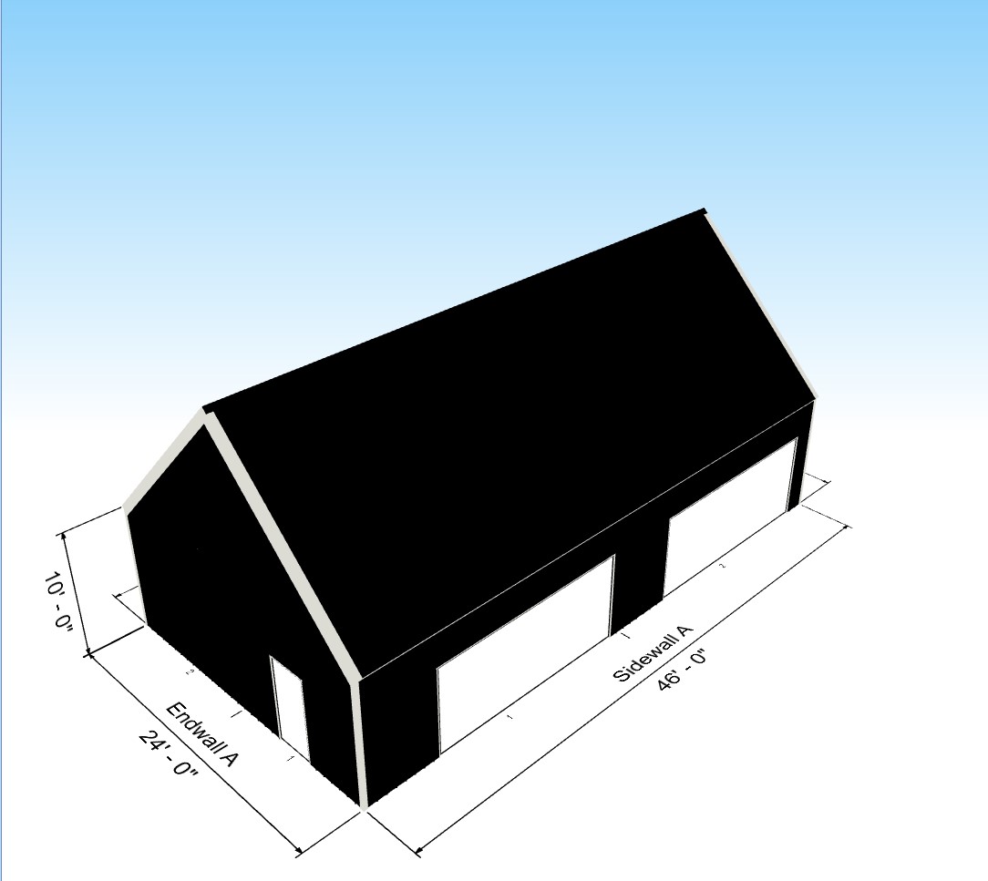 GABLE ROOF GARAGE - Factory 2U Steel Buildings