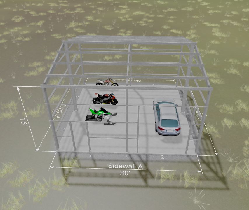 GABLE ROOF SHOP - Factory 2U Steel Buildings