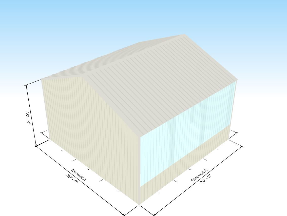 GABLE ROOF GROW BUILDING - Factory 2U Steel Buildings