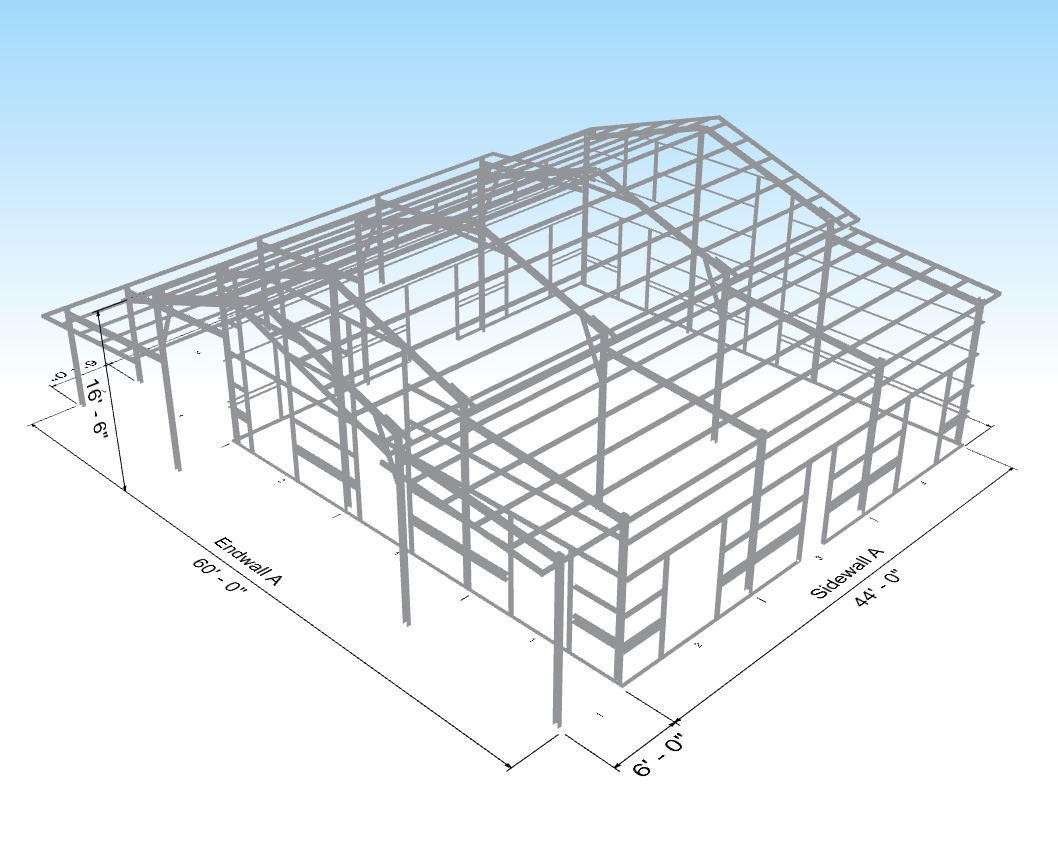 SINGLE SLOPE ROOF ADU - Factory 2U Steel Buildings