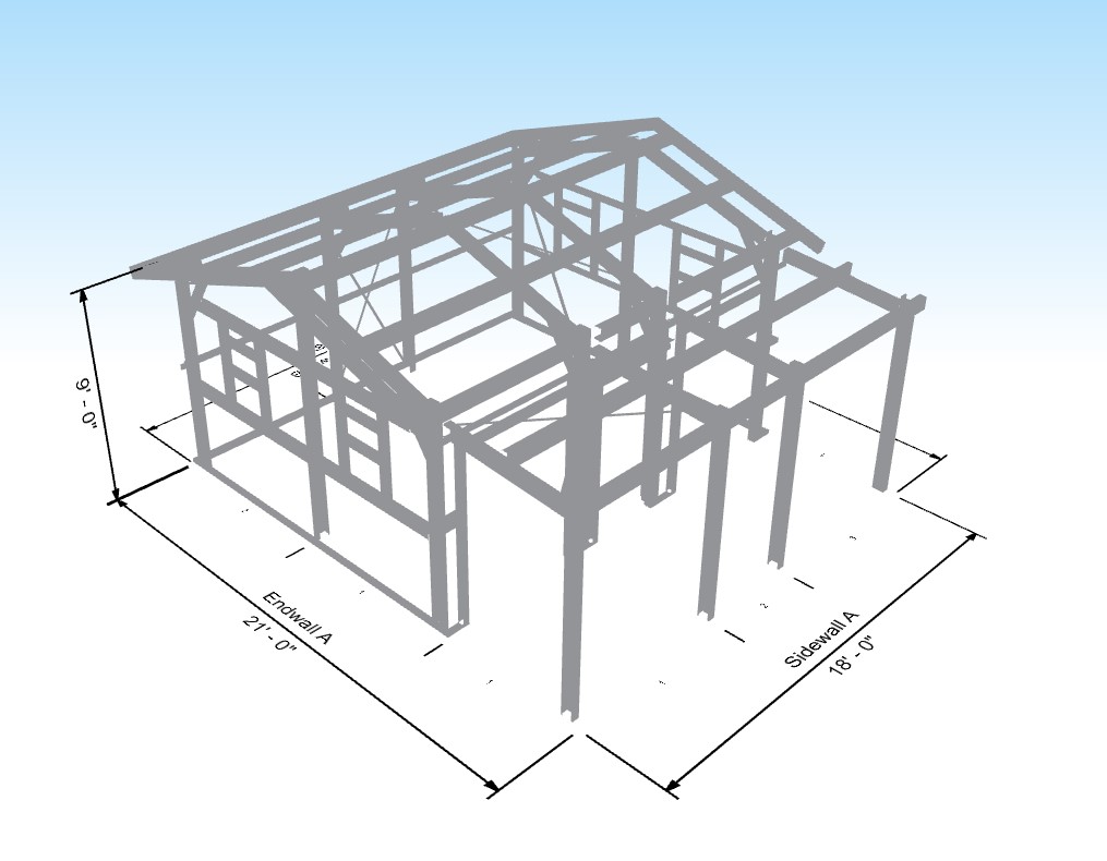 GABLE ROOF ADU - Factory 2U Steel Buildings