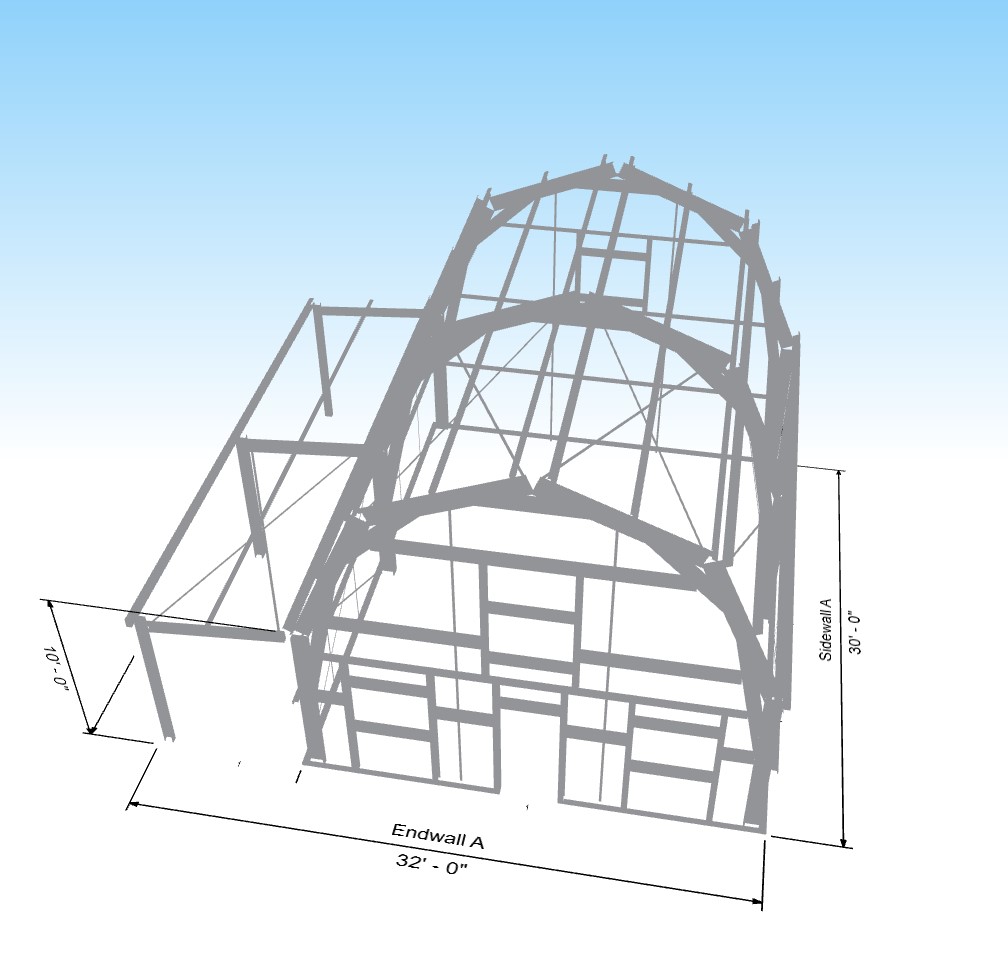 GABLE ROOF GROW BUILDING - Factory 2U Steel Buildings