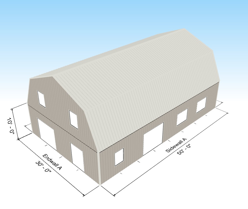GAMBREL ROOF BARNDOMINIUM - Factory 2U Steel Buildings