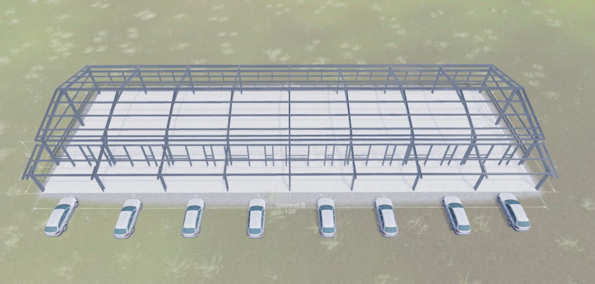 8 PLEX GABLE ROOF - Factory 2U Steel Buildings