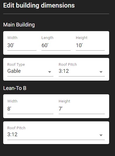 4 Plex Gable Roof - Factory 2U Steel Buildings